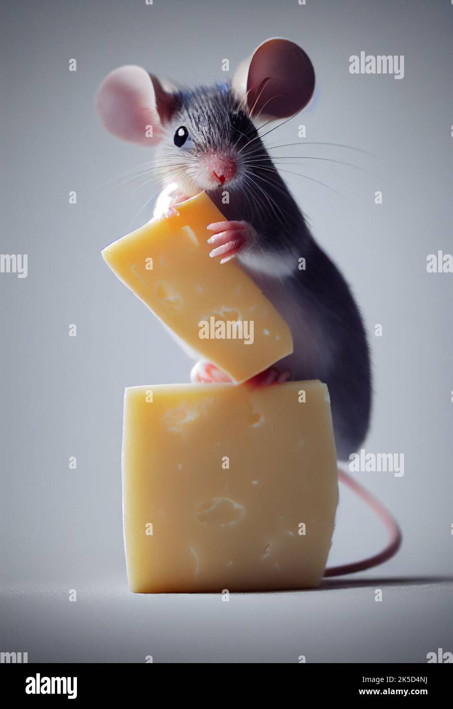 Computer Mouse Eating Cheese