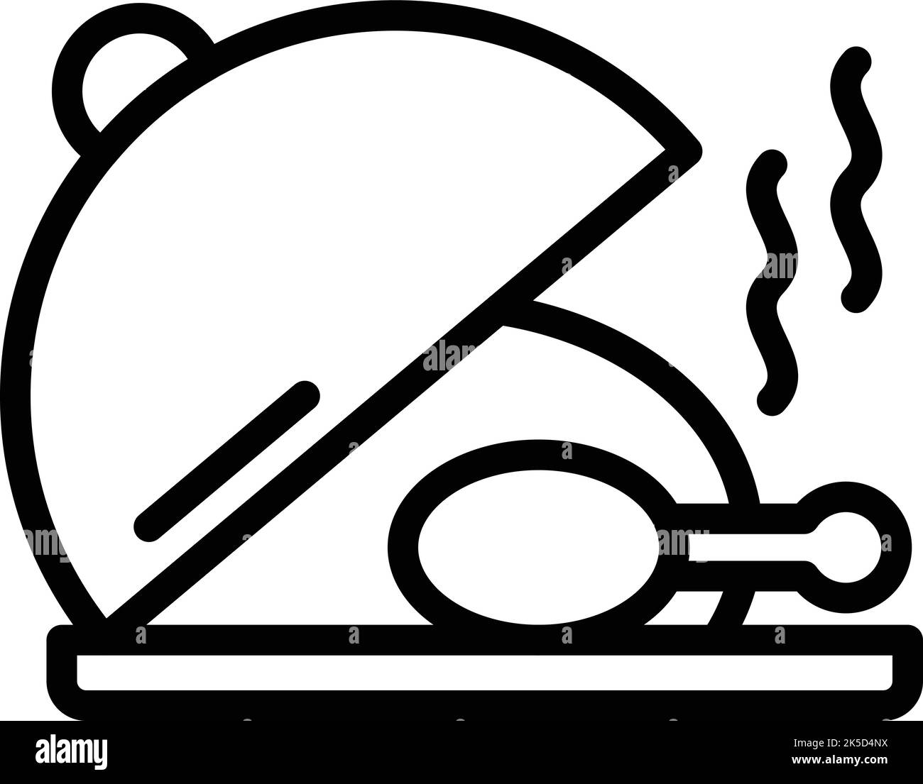 Hot tray chicken icon outline vector. Business cafe. Shop meal Stock ...
