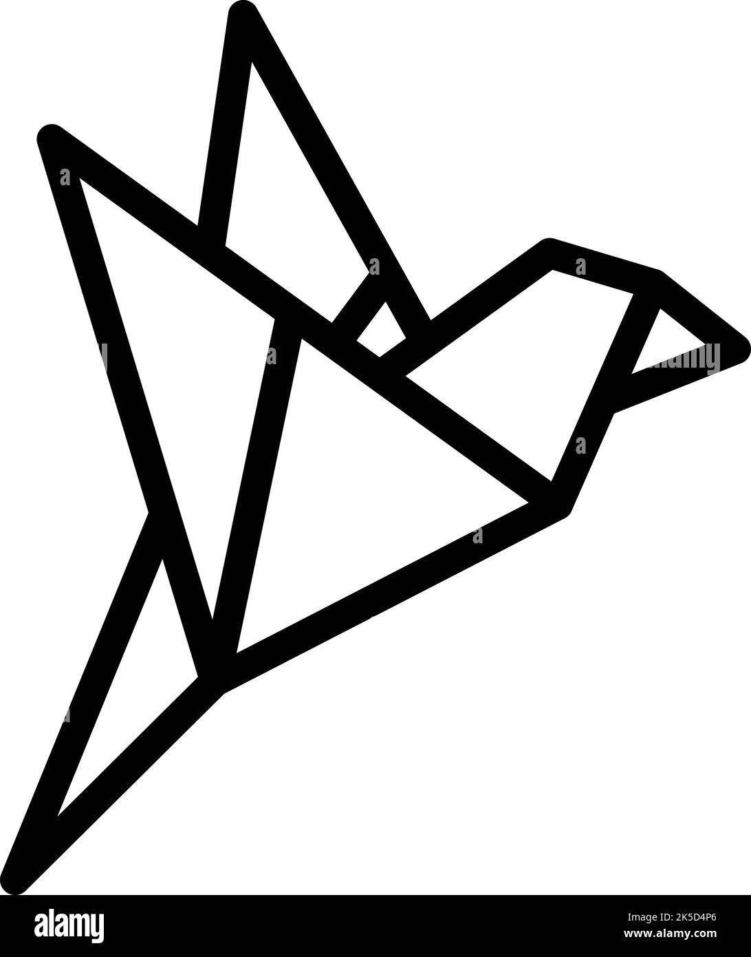 Parrot origami icon outline vector. Geometric animal. Art creative ...