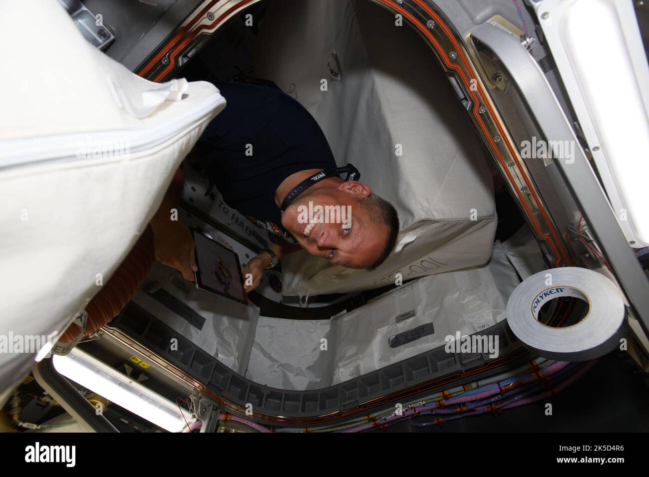 NASA astronaut and Expedition 67 Flight Engineer Bob Hines is pictured ...