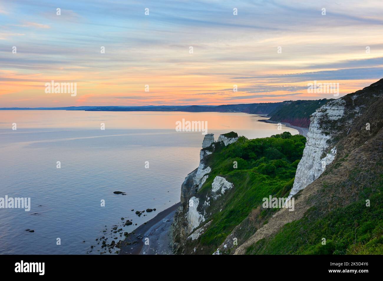 Beer Head looking toward Sidmouth Devon Stock Photo - Alamy