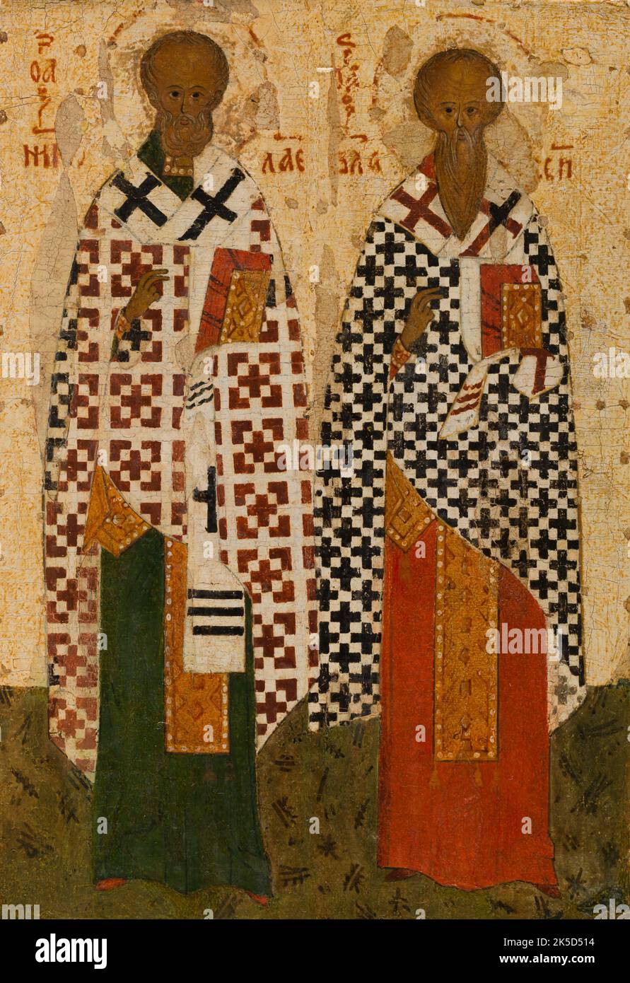 Saint Nicholas and Saint Blaise, between 1500 and 1600 Stock Photo - Alamy