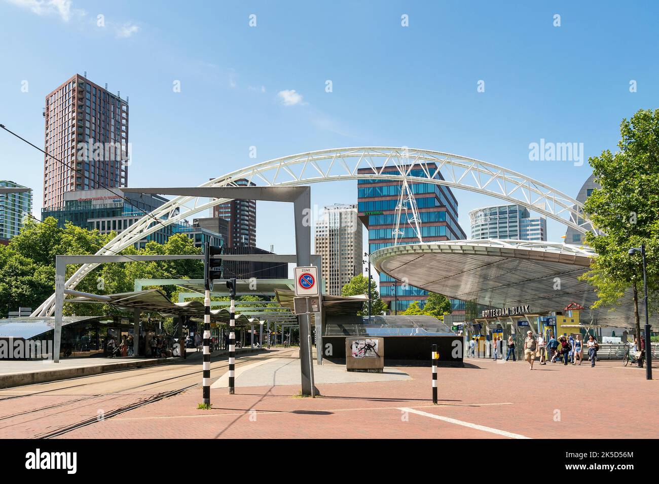 Netherlands, Rotterdam, Blaak, modern architecture, metro station Stock ...