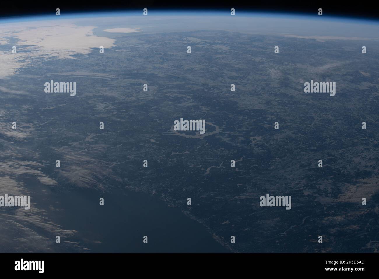 The Manicouagan Crater in Quebec, Canada, figures prominwently in the ...