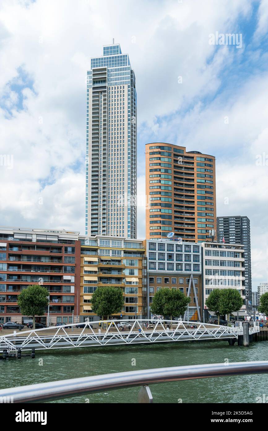 Netherlands, Rotterdam, harbor cruise, Willemskade, pier Stock Photo ...