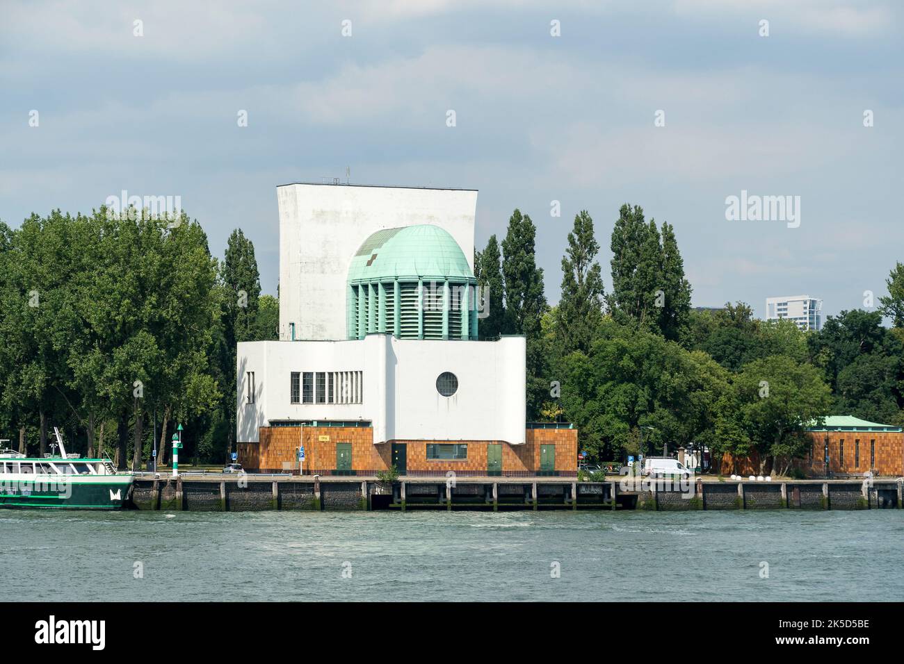 Netherlands, Rotterdam, Maastunnel, ventilation building, expressionism ...