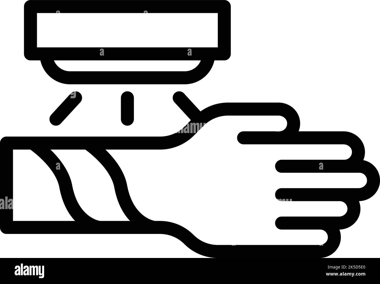 Skin hand treatment icon outline vector. Clinic health. Care atopic ...