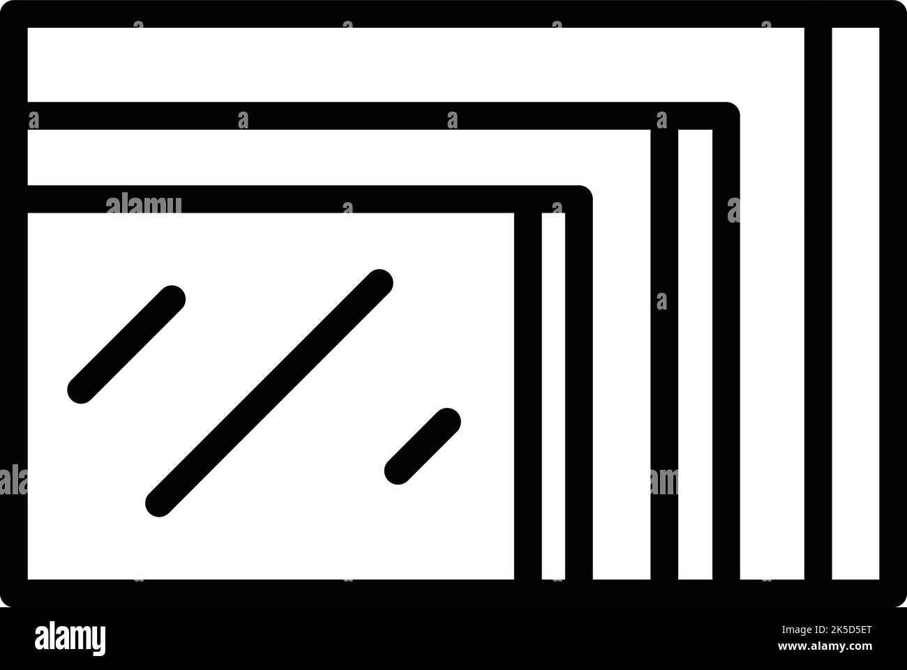 Glass window production icon outline vector. Mix making. Factory pvc ...
