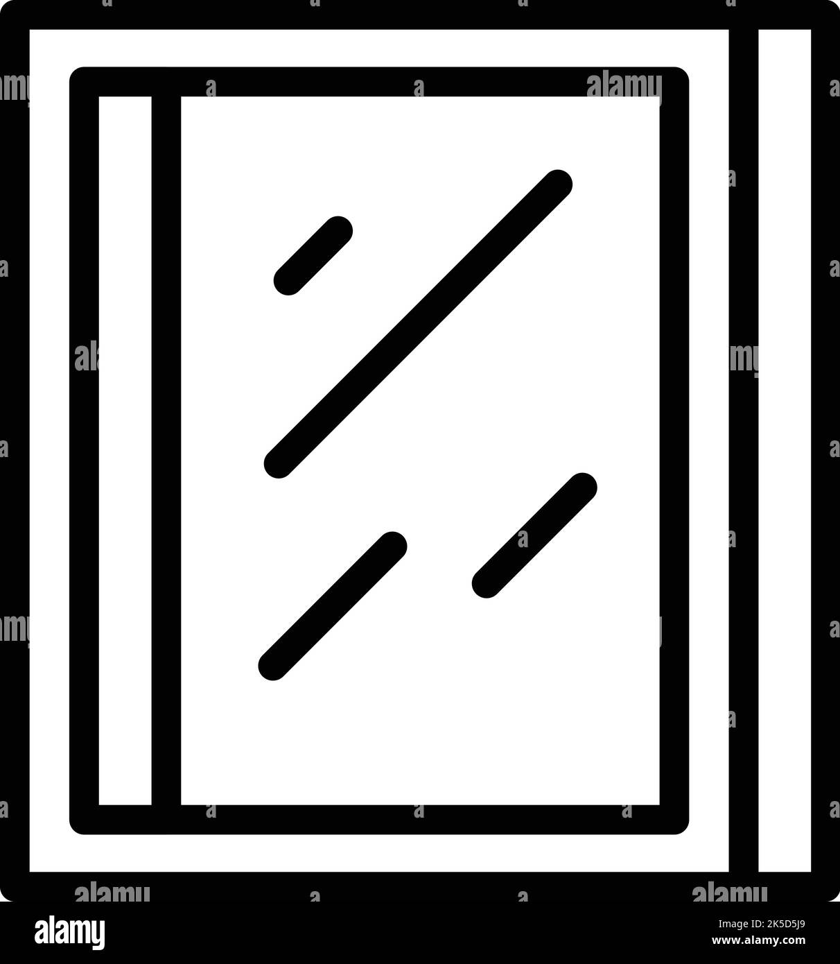 Glass window icon outline vector. Factory production. Furnace ...