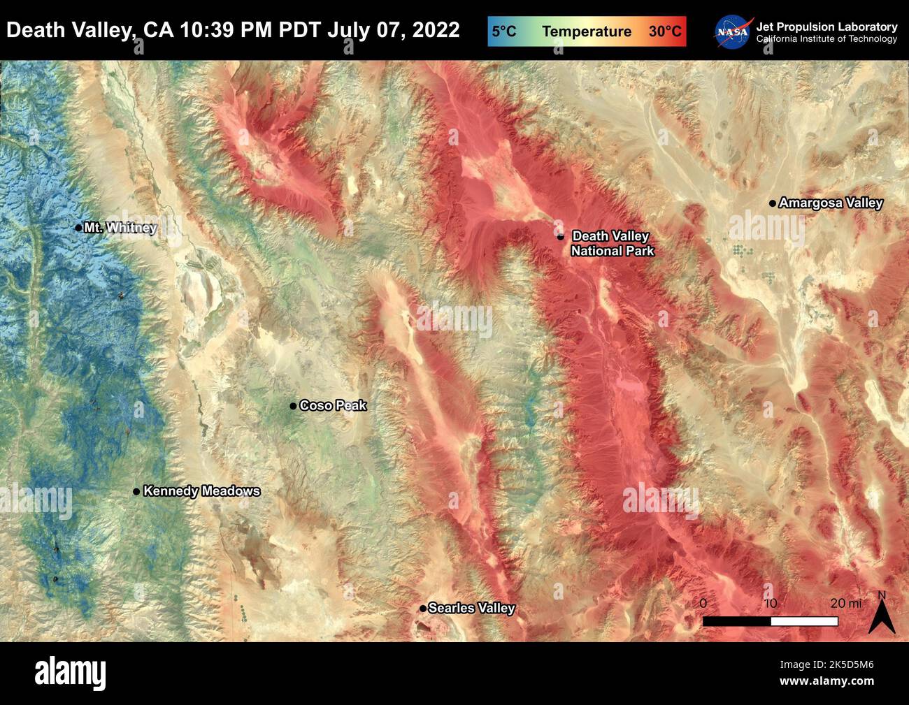 Death Valley, California is a desert valley in the Northern Mojave ...