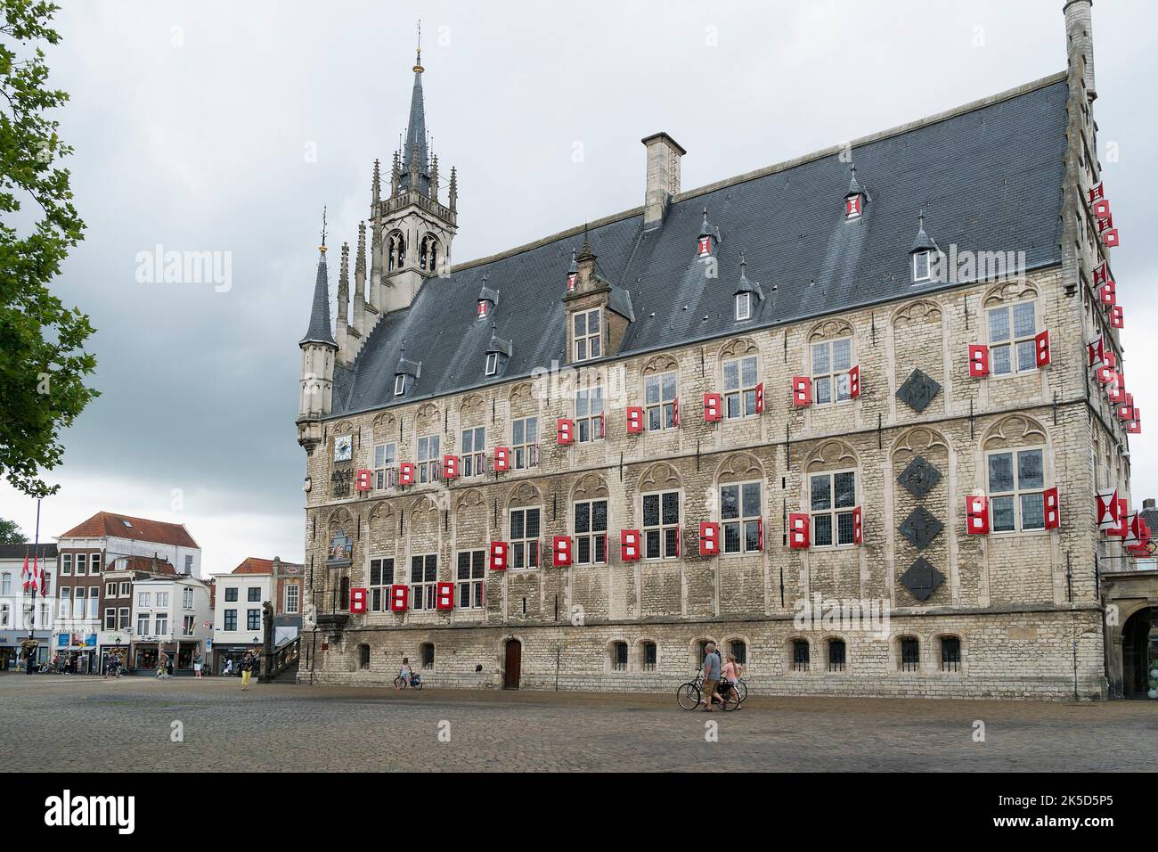 Netherlands, Gouda, city hall, Het Oude Stadhus, Flemish Gothic style ...