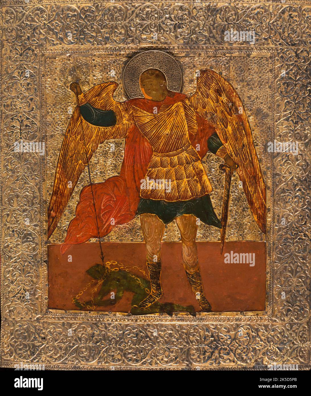 Saint michael the archangel slaying the demon hi-res stock photography ...
