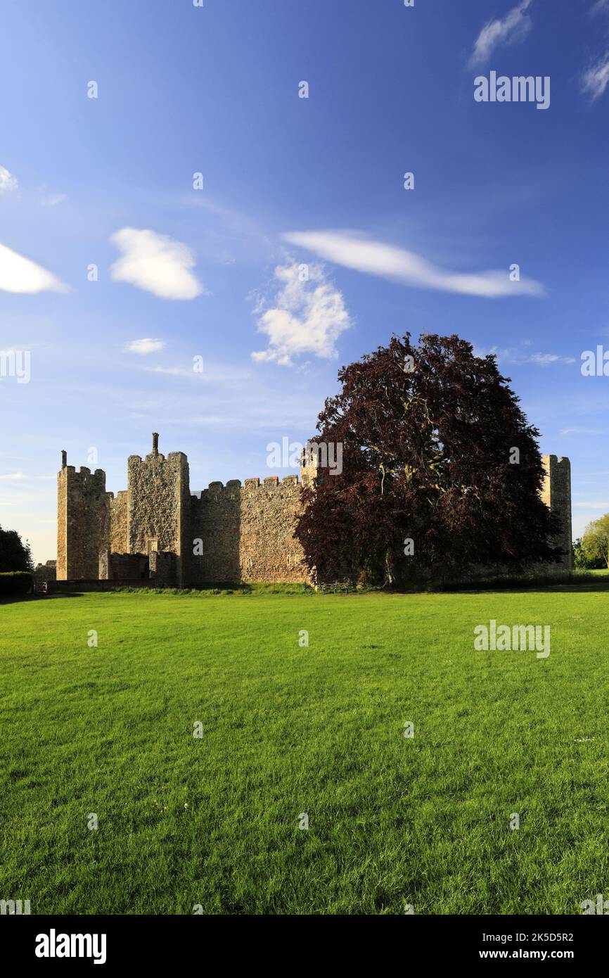 View of Framlingham Castle (1157-1216,) Framlingham village, Suffolk ...