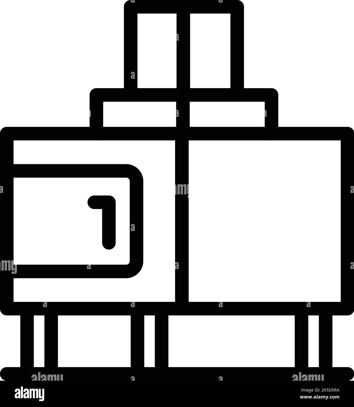 Furnace icon outline vector. Gas fire. Stove heater Stock Vector Image ...