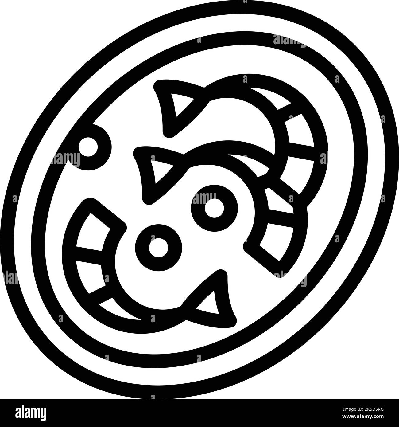 Shrimp dish icon outline vector. Cod tart. Food cuisine Stock Vector ...