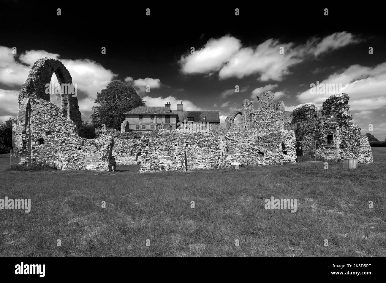 The ruins of Leiston Abbey, Leiston town, Suffolk, England Stock Photo ...