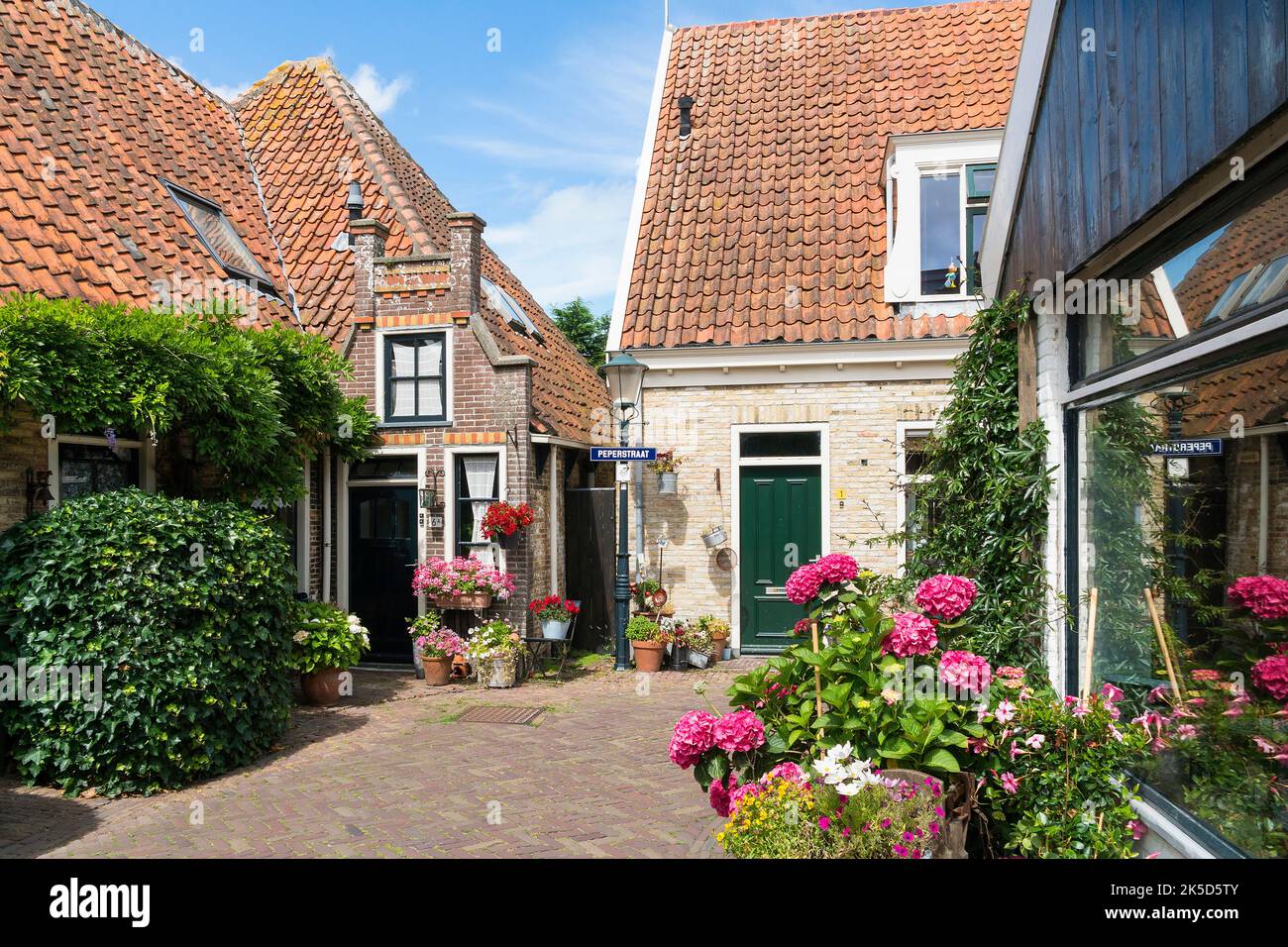 Netherlands, Texel, fishing village Oosterend, Peperstraat Stock Photo ...