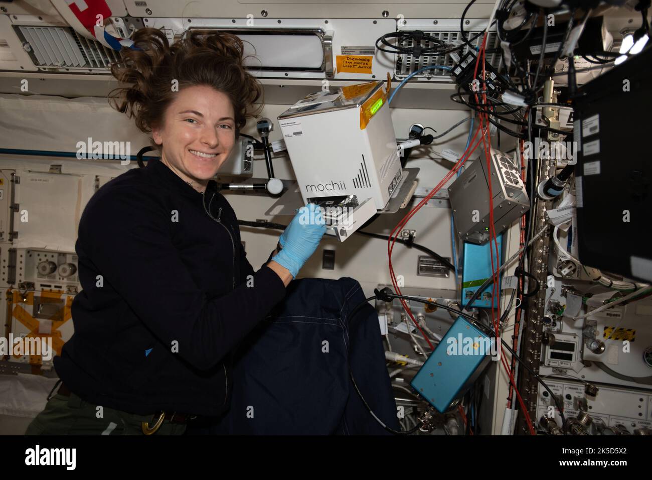 NASA astronaut and Expedition 66 Flight Engineer Kayla Barron sets up ... NASA astronaut and Expedition 66 Flight Engineer Kayla Barron sets up ...