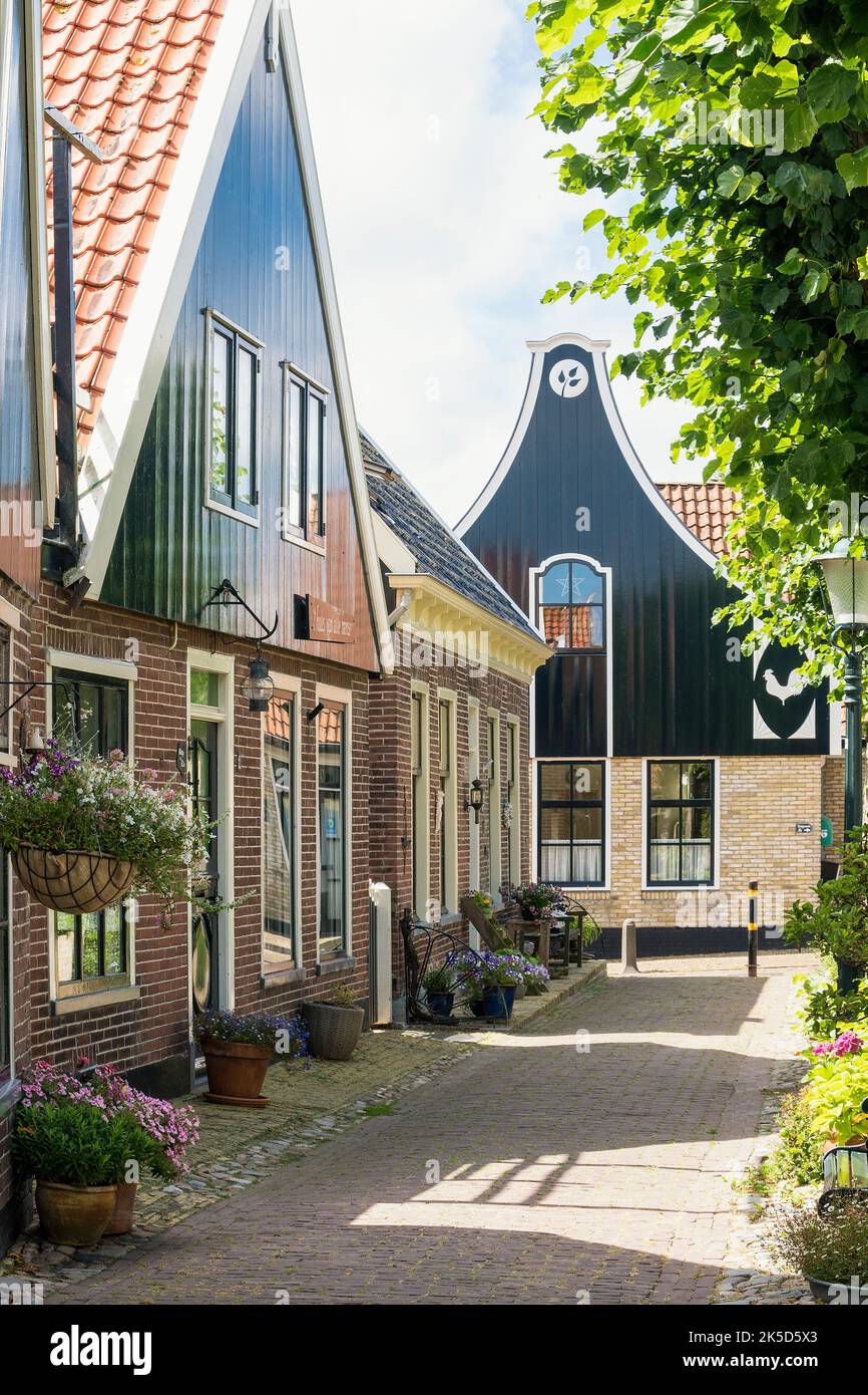Netherlands, Texel, fishing village Oosterend, Blazerstraat, typical ...