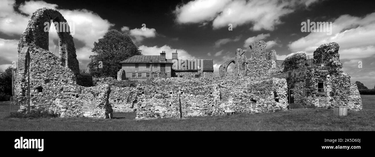 The ruins of Leiston Abbey, Leiston town, Suffolk, England Stock Photo ...
