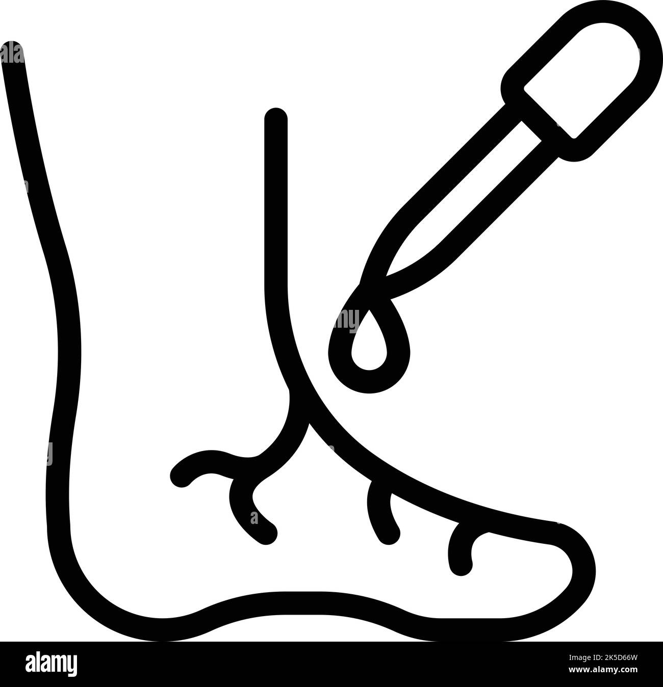 Drop skin care icon outline vector. Foot care. Dry disease Stock Vector ...