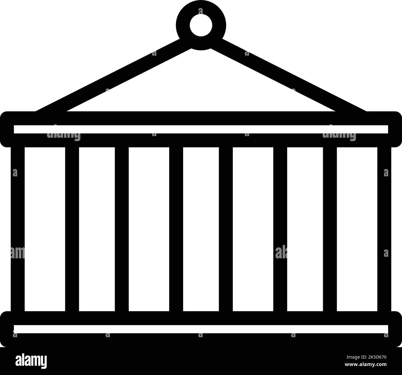 Cargo container icon outline vector. Traffic transport. Truck trailer ...