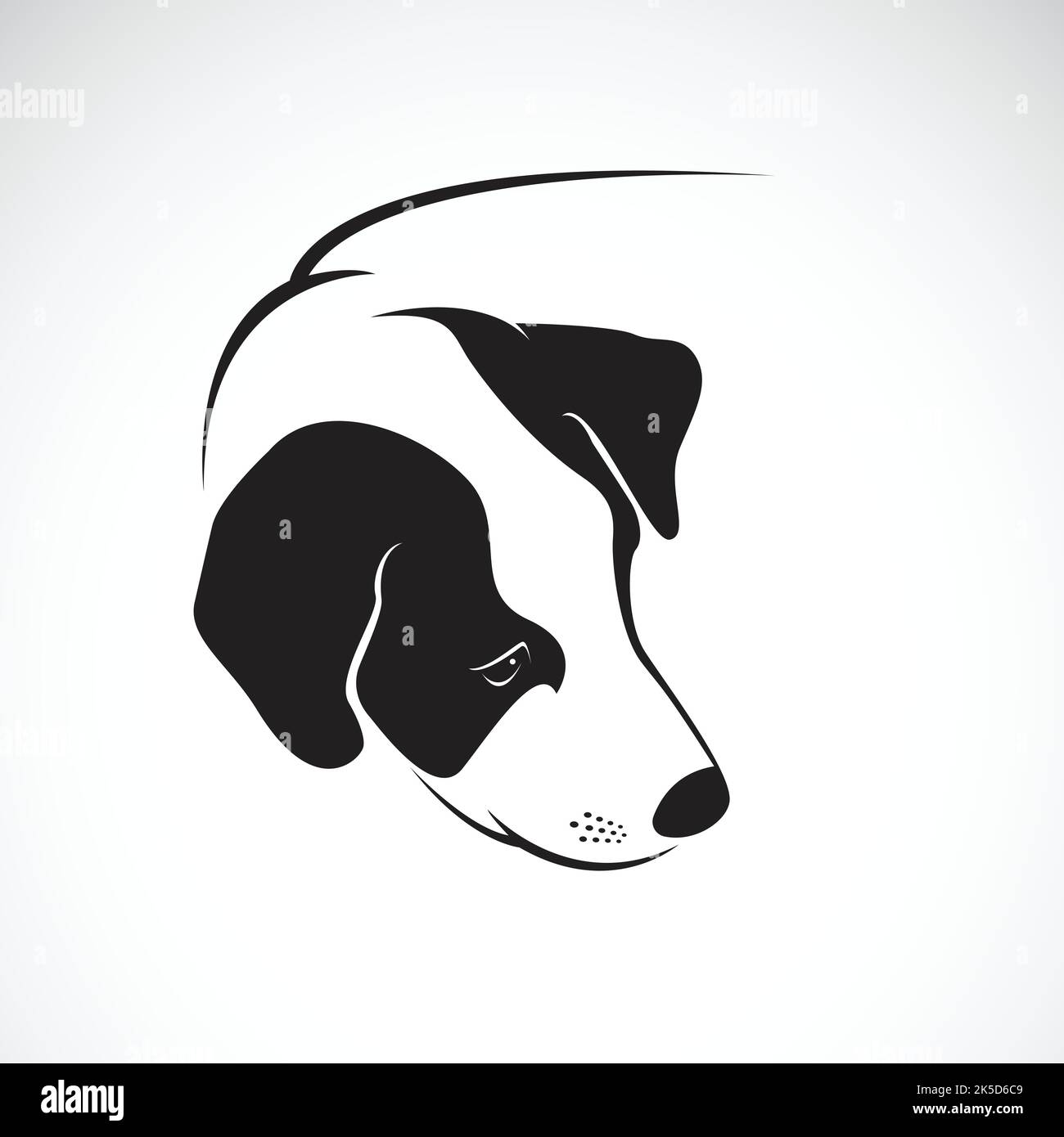 Vector of a dog head design on white background. Pet. Animals. Vector ...