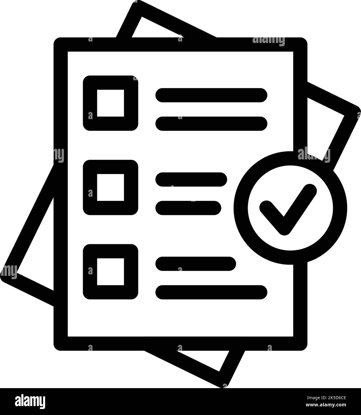 Document check icon outline vector. Form paper. Job report Stock Vector ...