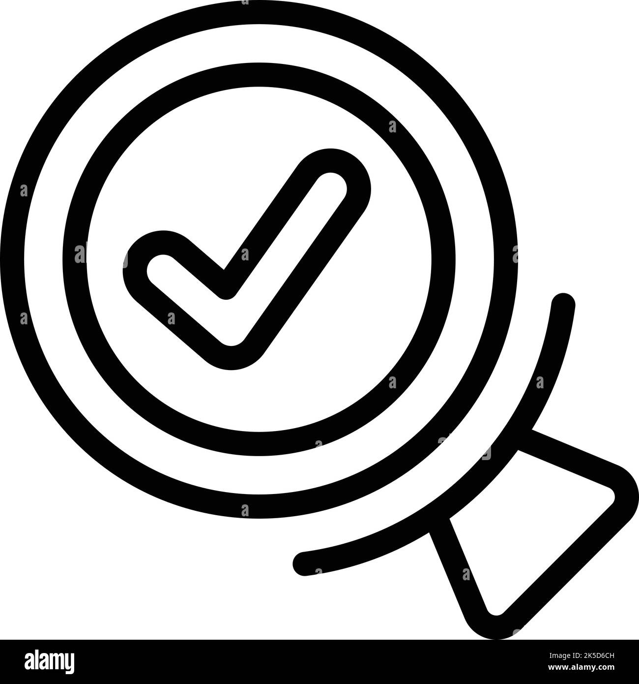 Approved search icon outline vector. Finance form. Money report Stock ...