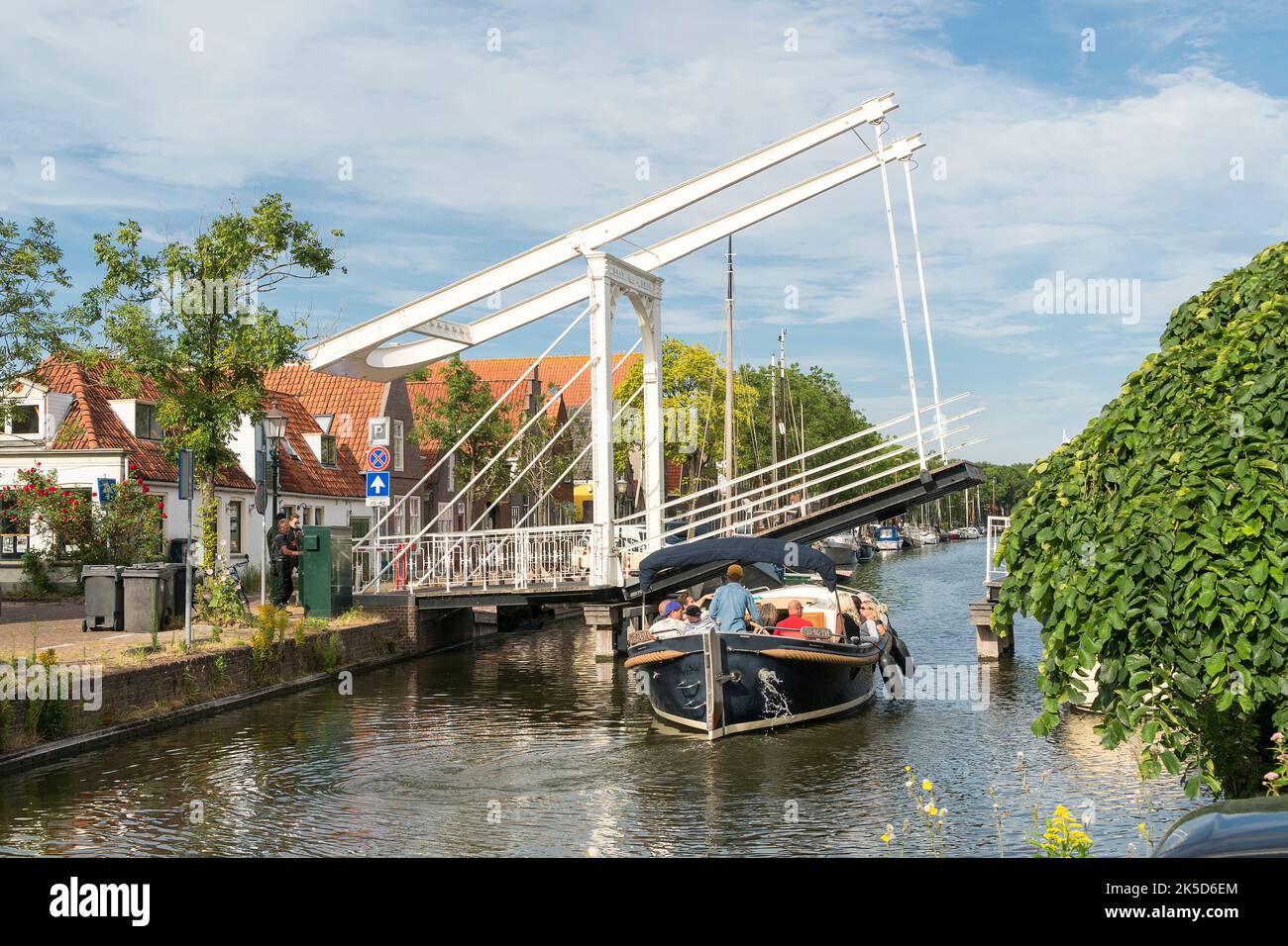 Netherlands, Edam, old town, Baanbrug, raised, boat Stock Photo - Alamy