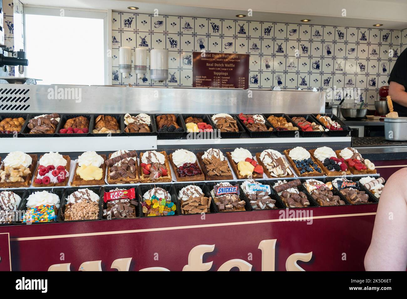 Netherlands, Volendam, waffle stand, specialty Stock Photo - Alamy