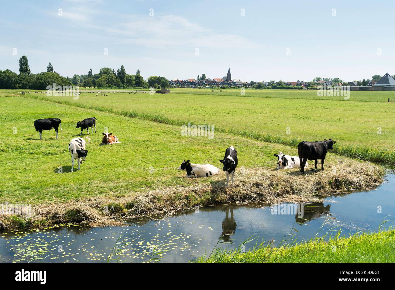 Netherlands, Marche, island in Markermeer, former fishing village ...