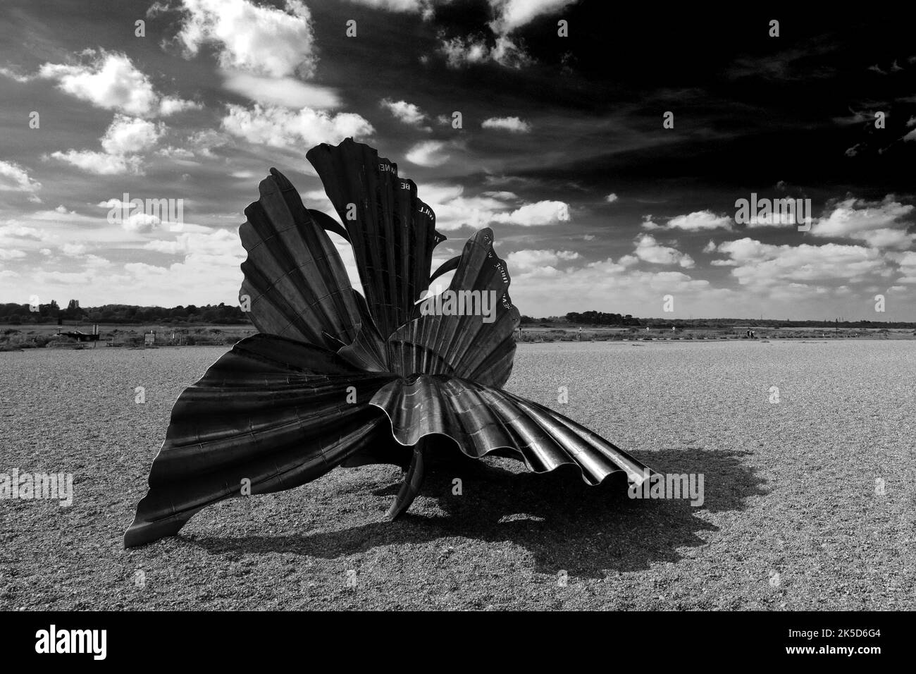 The Scallop shell sculpture by Maggie Hambling, Aldeburgh town, Suffolk ...