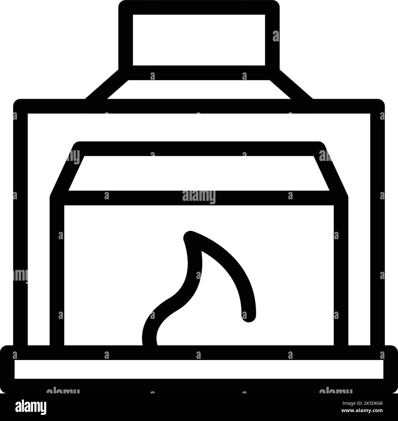 Air furnace icon outline vector. Fire burning. Industrial heater Stock ...