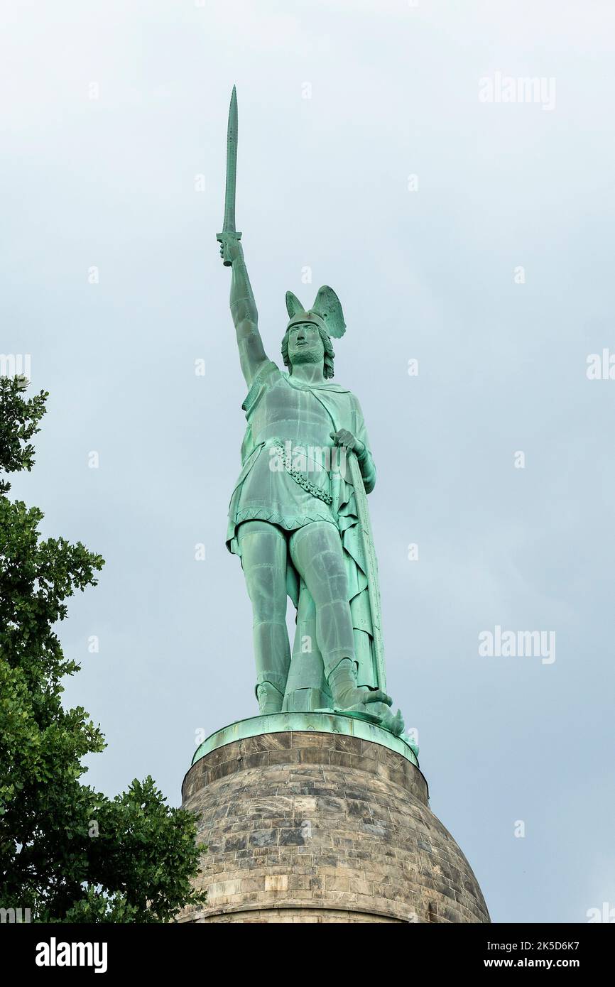 Germany, Teutoburg Forest, Hermann Monument, highest statue in Germany ...