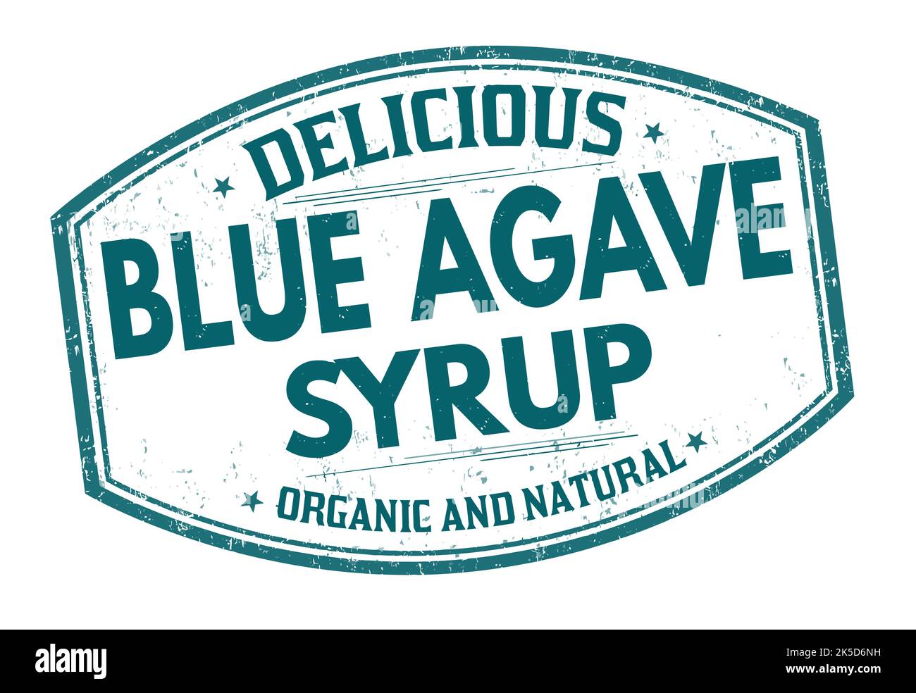 Blue agave syrup grunge rubber stamp on white background, vector ...