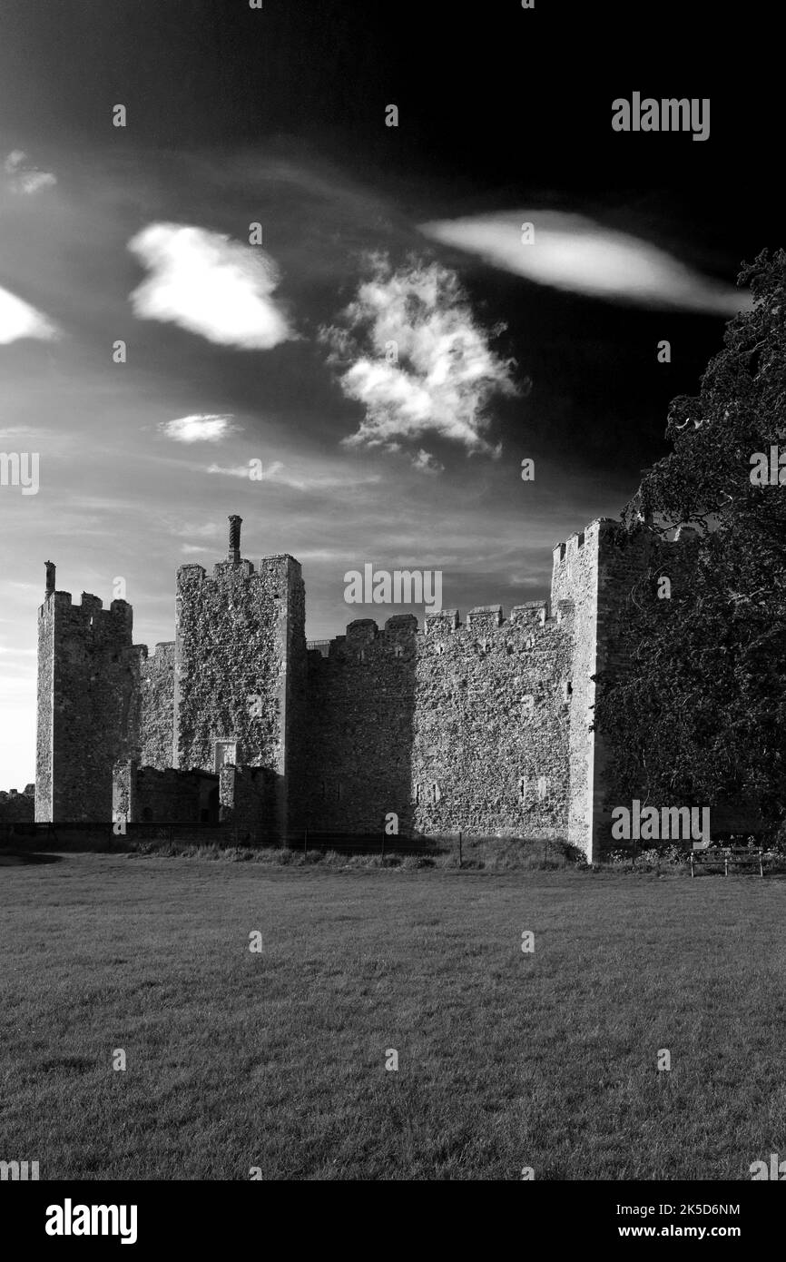 View of Framlingham Castle (1157-1216,) Framlingham village, Suffolk ...