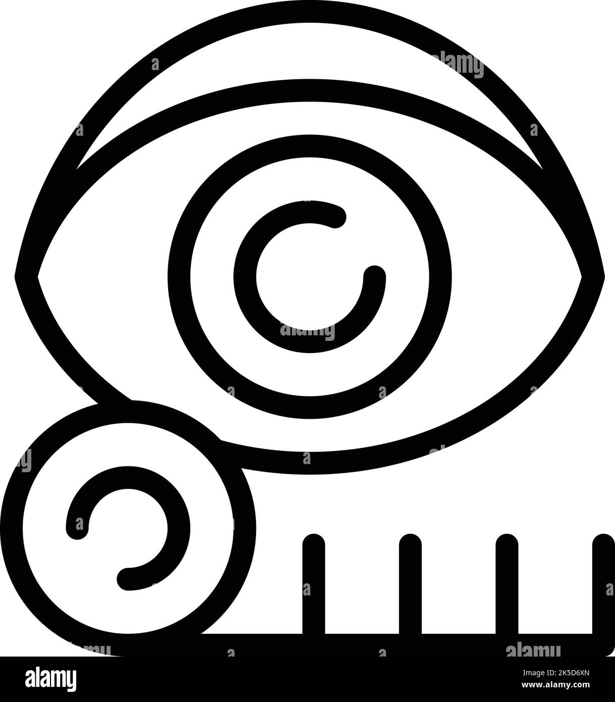 Eye correction icon outline vector. Vision test. Patient test Stock ...