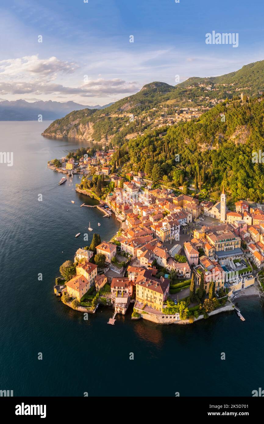 Varenna scenic sunset view in como lake hi-res stock photography and ...