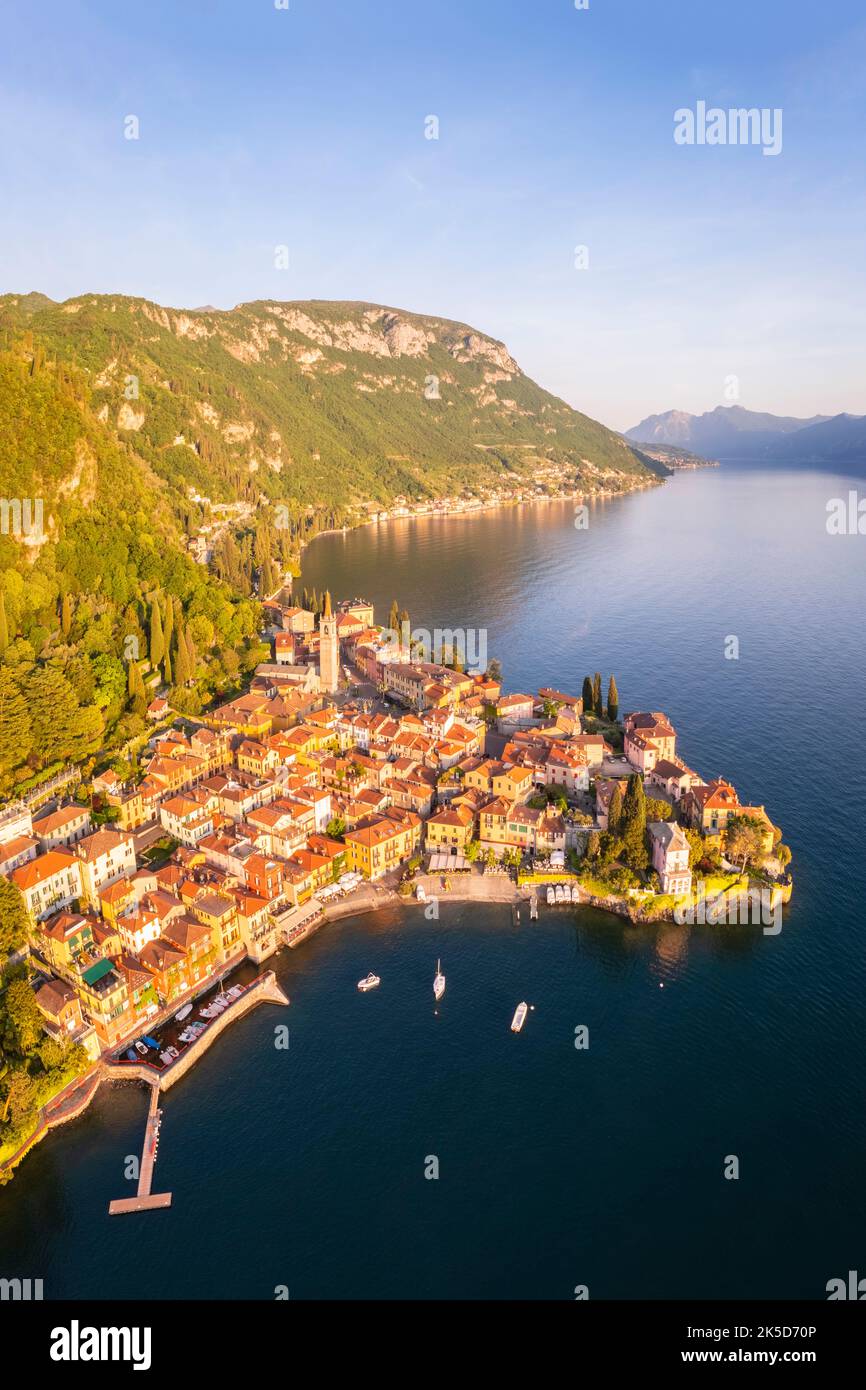 Varenna scenic sunset view in como lake hi-res stock photography and ...