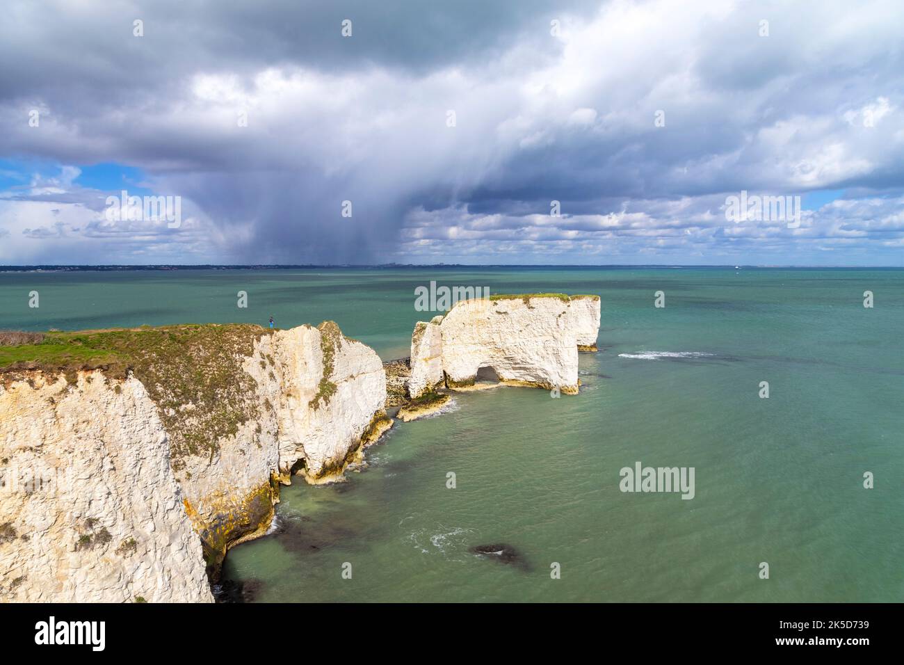 Sunset at Old Harry Rocks. Handfast Point, Isle of Purbeck, Jurassic ...