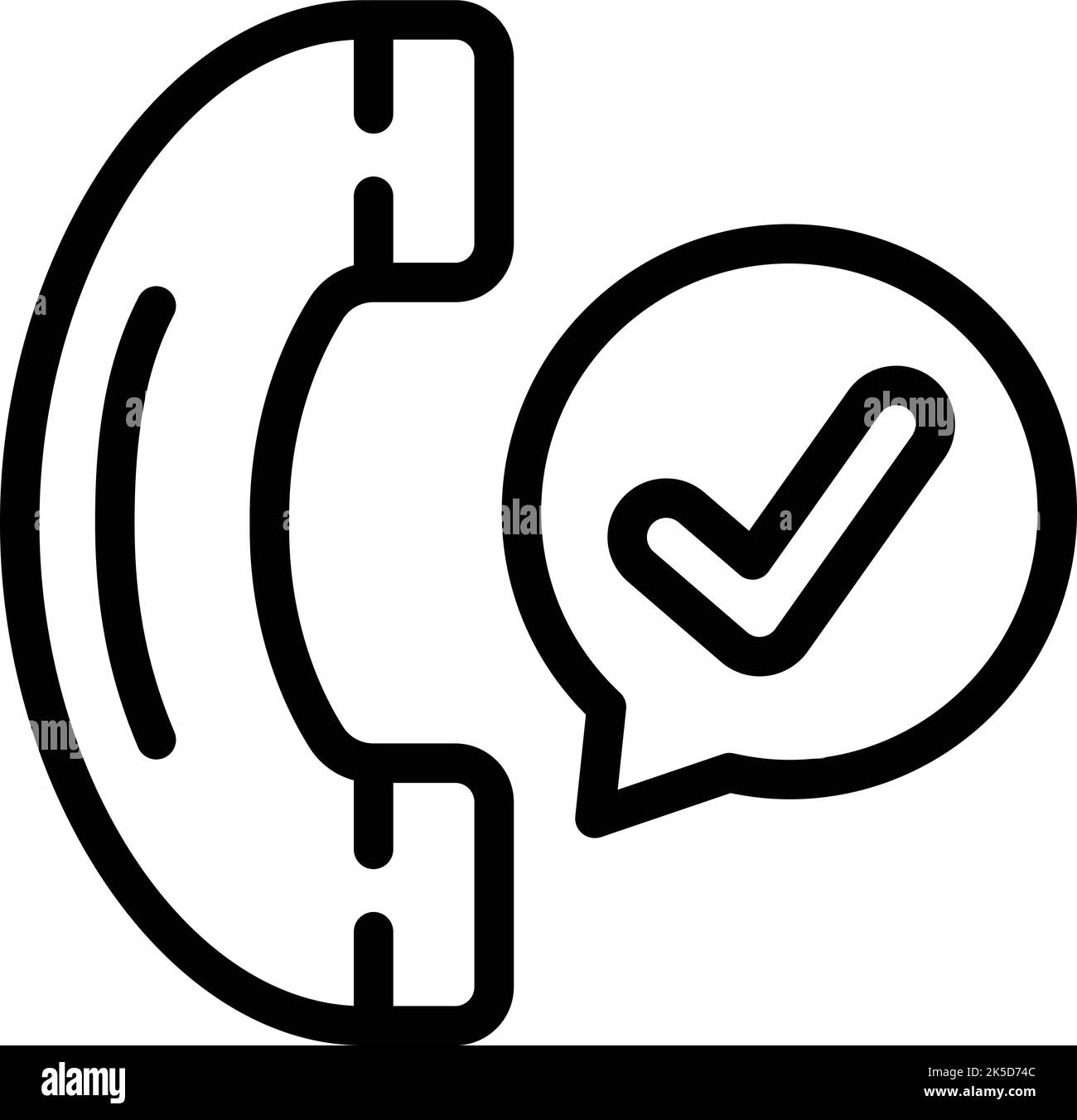 Check call icon outline vector. Form approved. Paper stamp Stock Vector ...