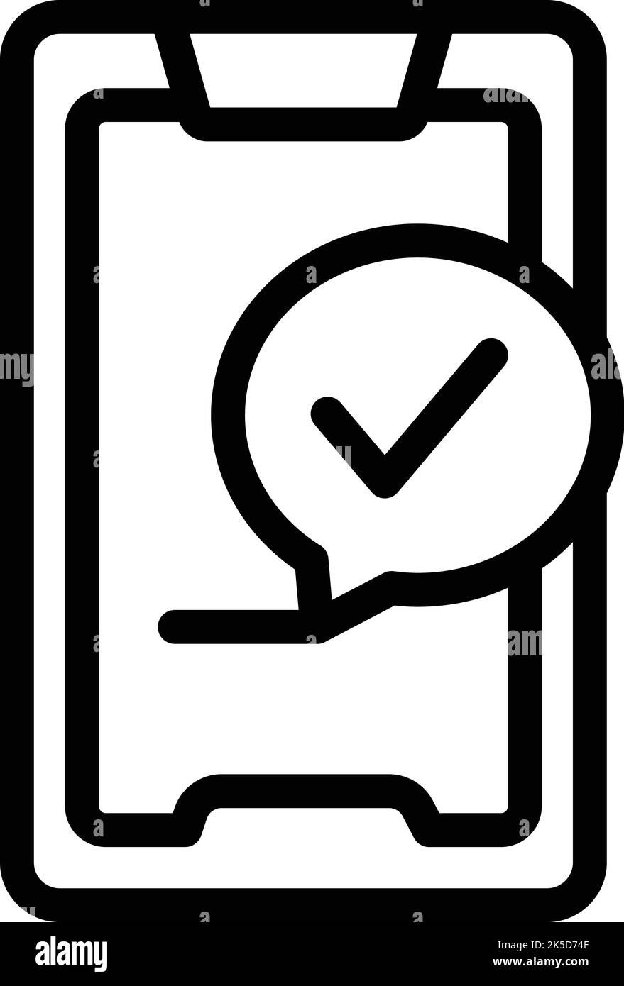 Smartphone loan icon outline vector. Credit finance. Report check Stock ...