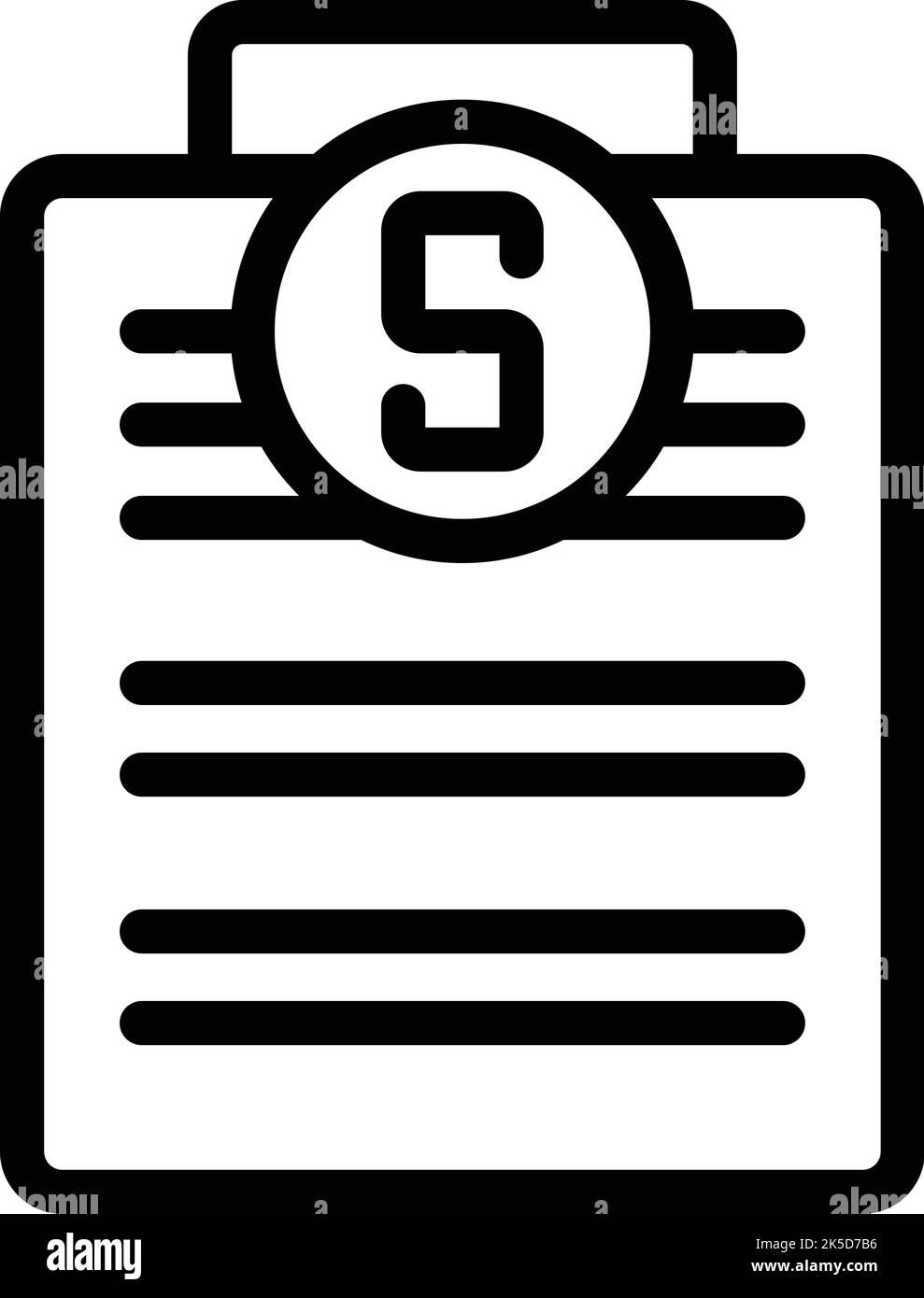 Dollar paper icon outline vector. Approve credit. Finance form Stock ...
