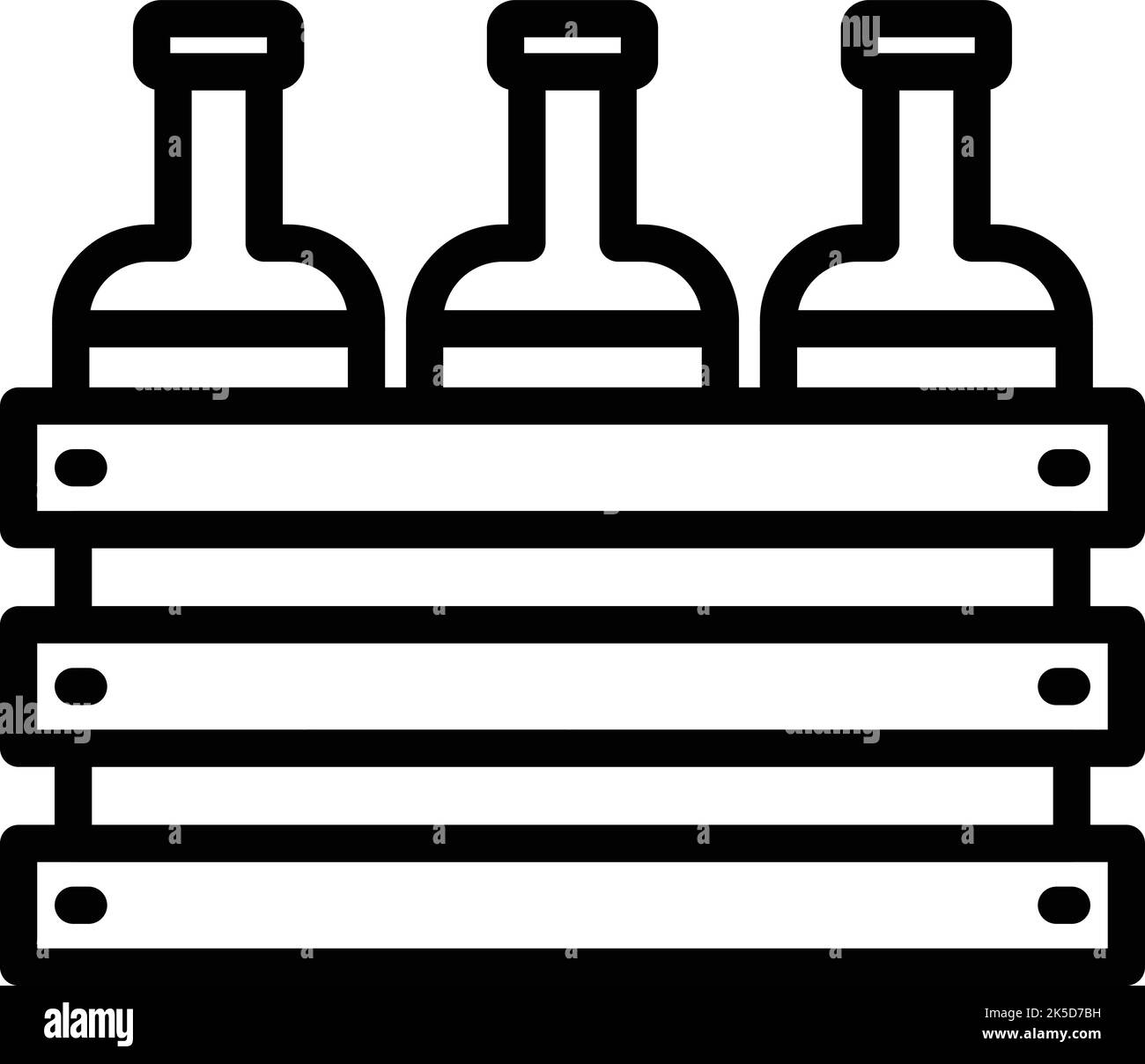 Wine bottle box icon outline vector. Cafe food. Work bar Stock Vector ...