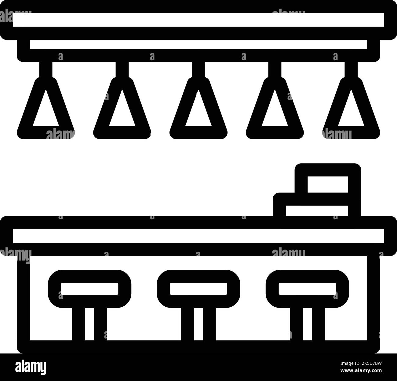 Wood bar icon outline vector. Meal work. Dining room Stock Vector Image ...