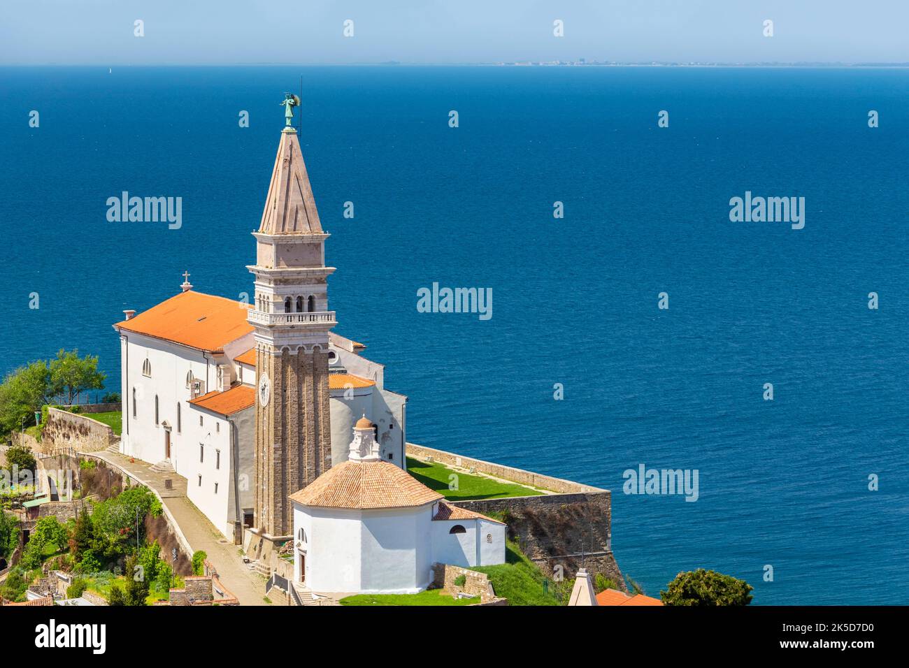 St. George's Parish church viewed from the town walls. Piran, Istria, Slovenia Stock Photo - Alamy