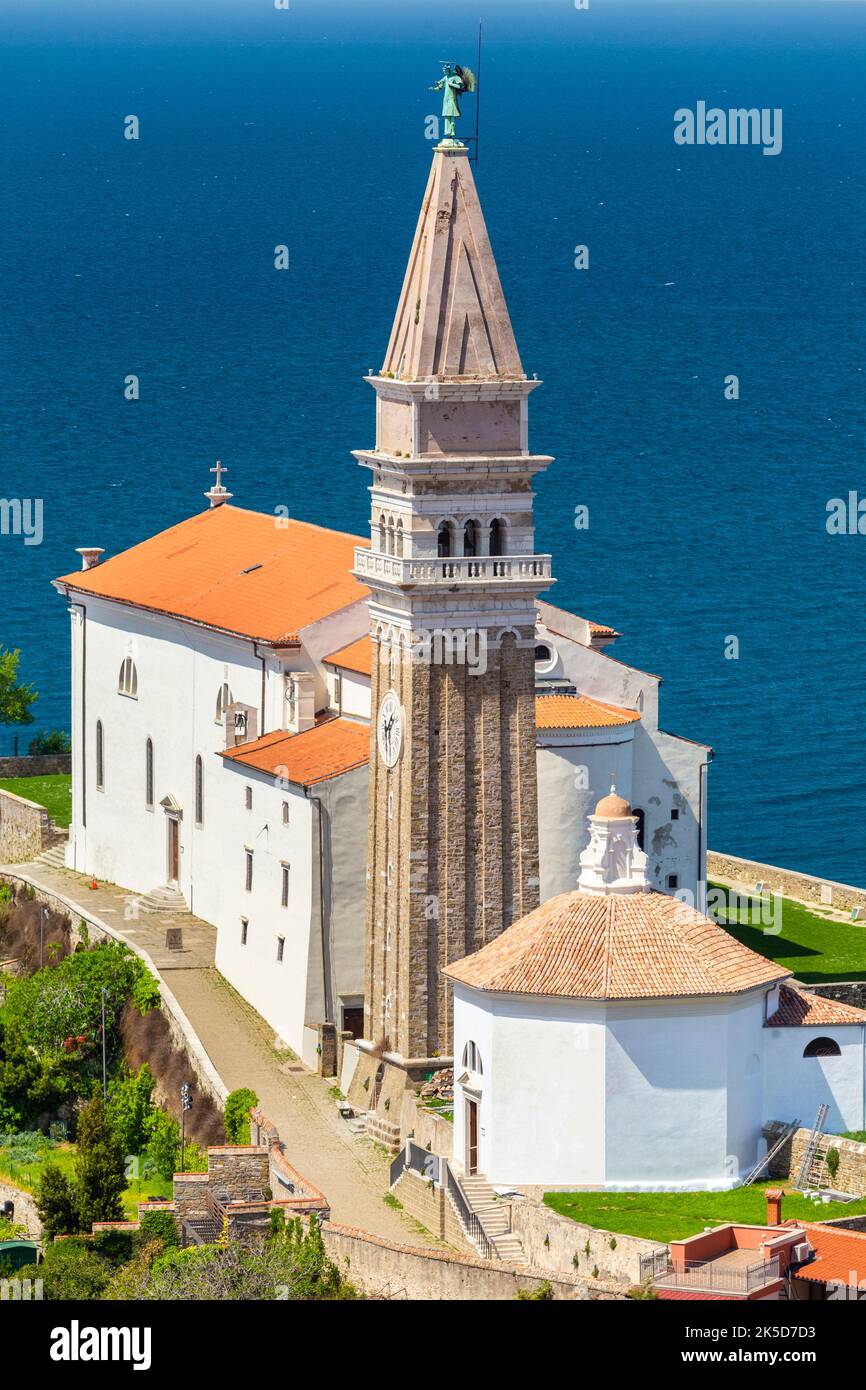 St. George's Parish church viewed from the town walls. Piran, Istria, Slovenia Stock Photo - Alamy