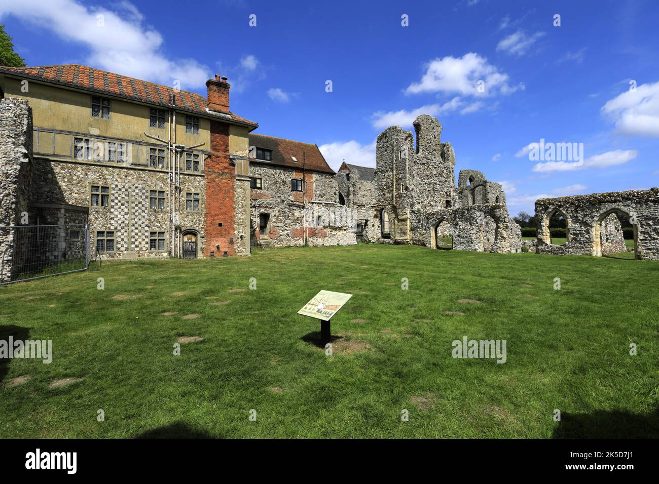 The ruins of Leiston Abbey, Leiston town, Suffolk, England Stock Photo ...