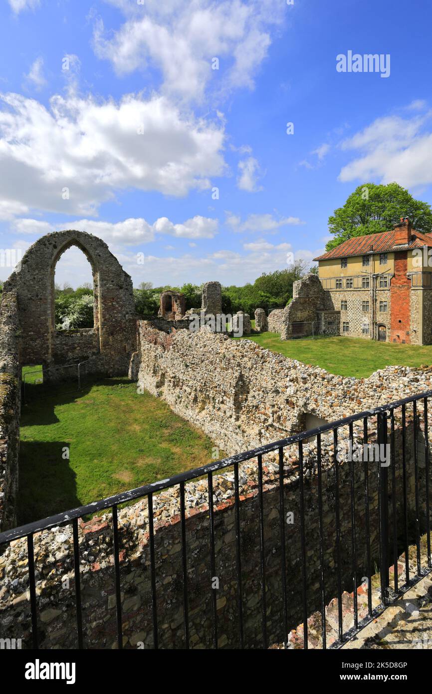 The ruins of Leiston Abbey, Leiston town, Suffolk, England Stock Photo ...